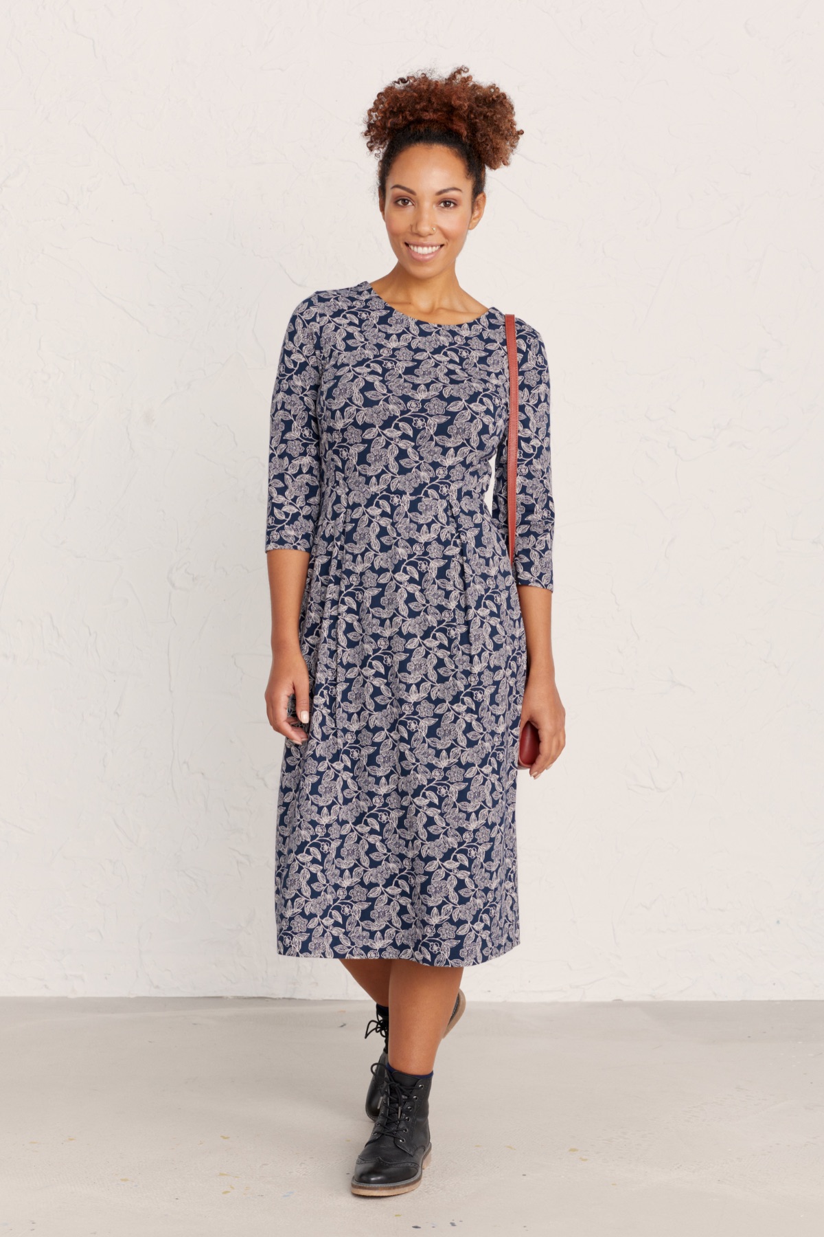 Kleid Kay Ink Flower - Bella Green