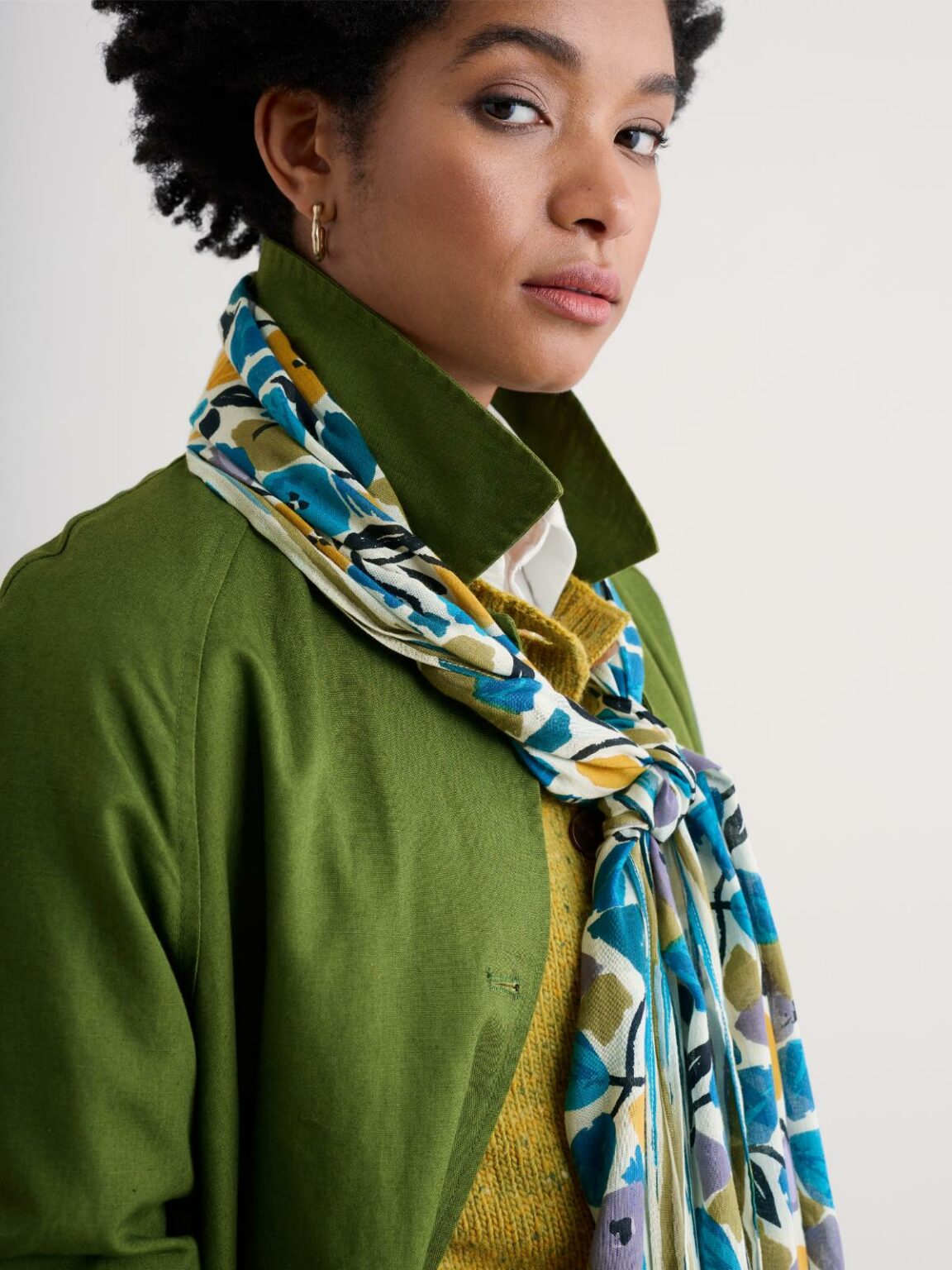 Halstuch May Garland Zennos Stripe - Bella Green